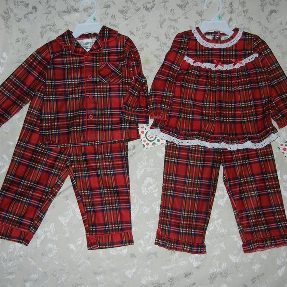 Little Me | Pajamas | Twin Match Set Christmas Girl Boy Pjs 8 Months ...